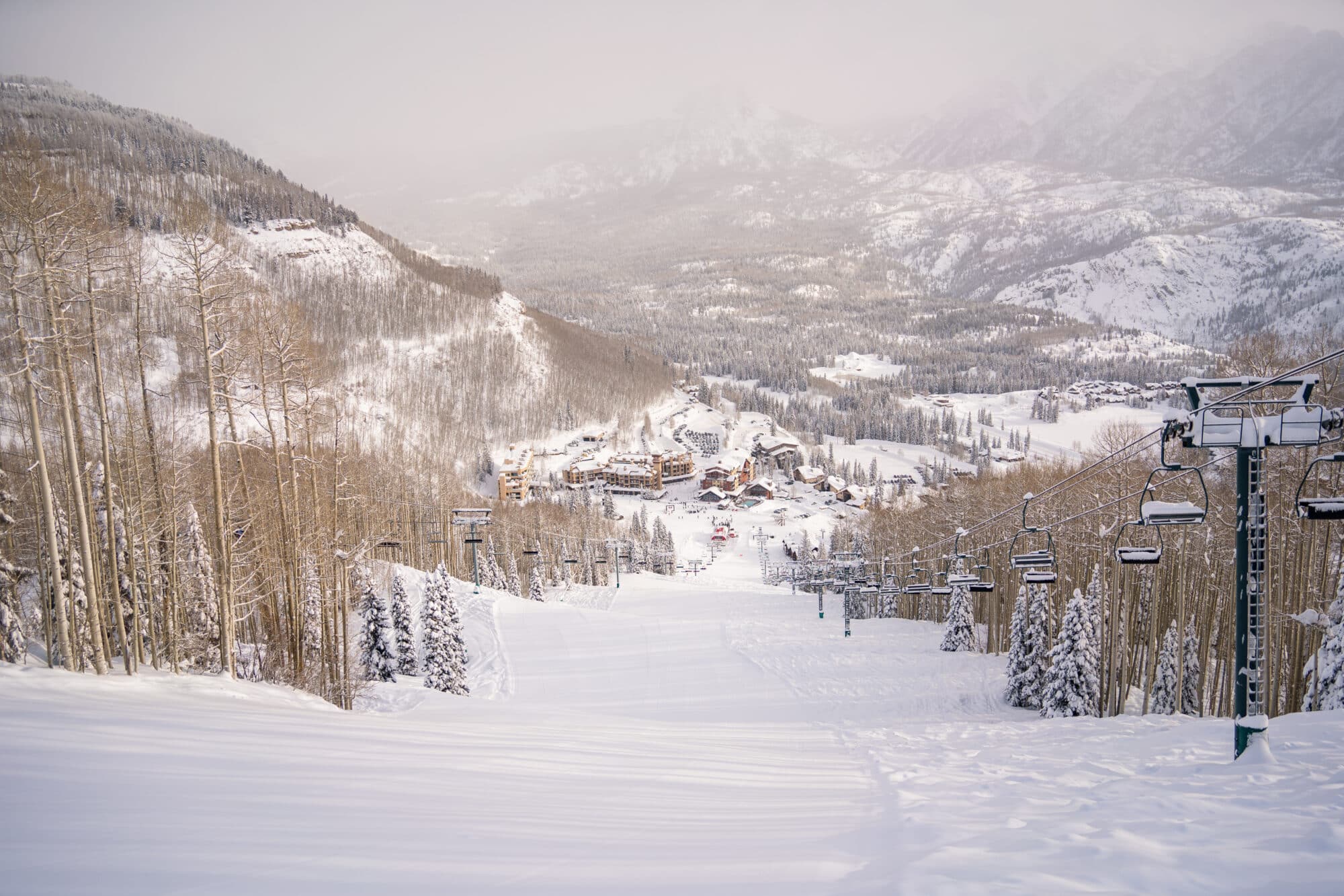 Golden light, fresh snow. - Purgatory Resort